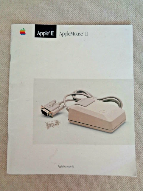 RARE VINTAGE APPLE II AppleMouse User's Manual 1986 Computer Accessory ...