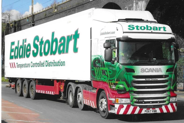 EDDIE STOBART SCANIA H2958 RACHEL CHRISTINA 6x4 TRUCK/LORRY PHOTO £0.75 ...