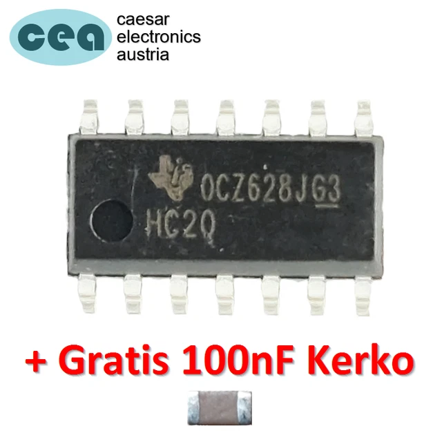 74HC20 74HC, DUAL 4-input NAND gate, CMOS, SMD SOIC-14 [1~100 Stück/piece] EUR 2,37 - PicClick DE