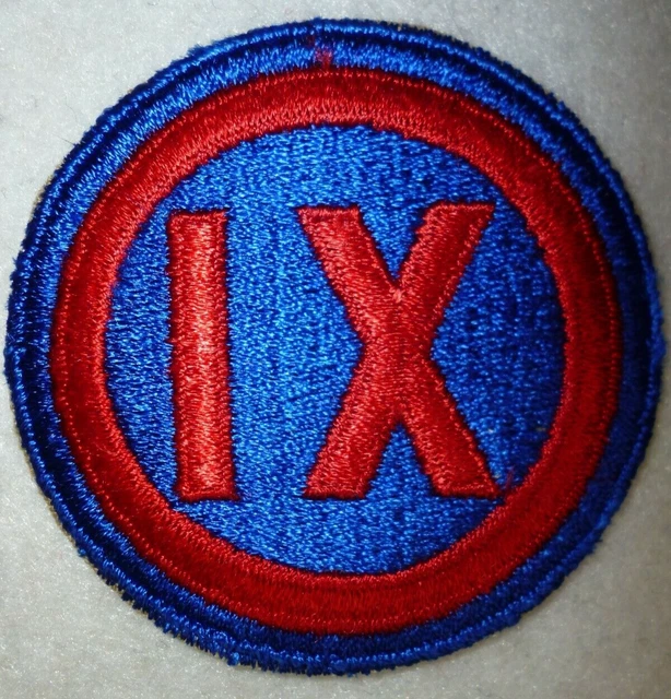 US ARMY WW2 - IX 9th ARMY CORPS Embroidered Shoulder Sleeve Patch $3.50 - PicClick CA