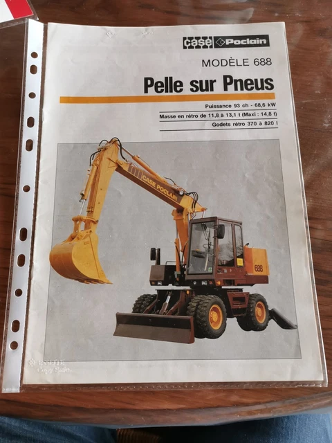 CATALOGUE BROCHURE TRACTEUR Pelle Sur Chenilles Case Poclain 688 B EUR ...
