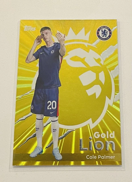 TOPPS PREMIER LEAGUE 2026 Cole Palmer Chelsea Gold Lion GL 6 £7.95 ...