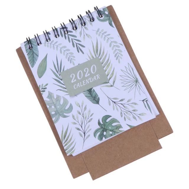 SMALL DESKTOP CALENDAR Kraft Paper Calendar Year Calendar 2020 Desk ...