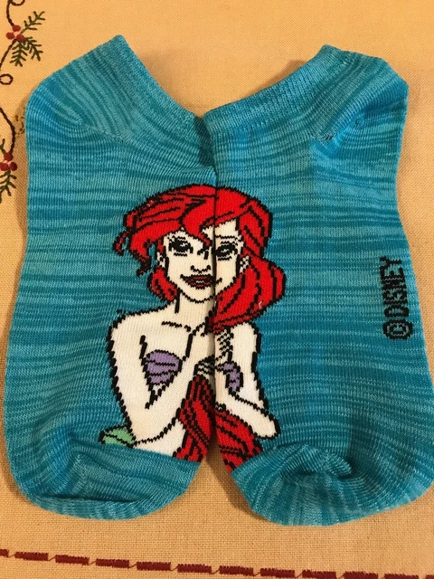 DISNEY PRINCESS VILLAINS Women’s Socks—The Little Mermaid —Ariel Teal £ ...