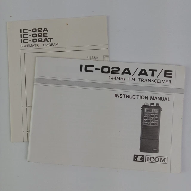 ICOM IC-02A/AT/E FM Transceiver Instruction Manual Owner Original Vintage EUR 14,15 - PicClick DE