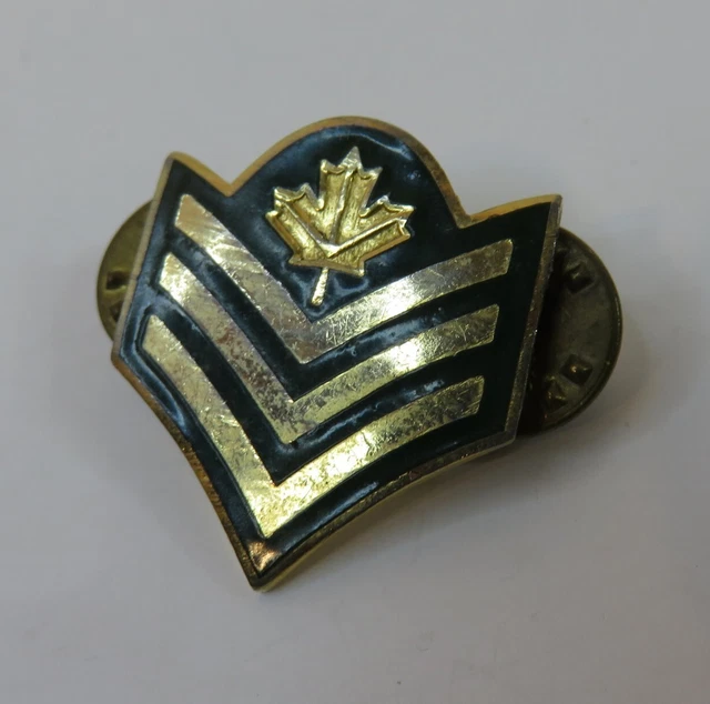 VINTAGE CANADIAN FORCES Sergeant Rank Insignia Lapel Pin (Inv39052) $5. ...