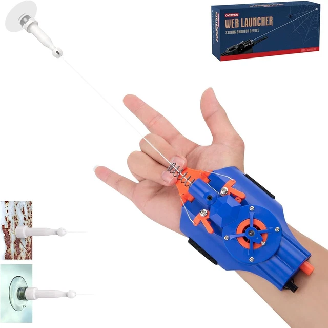 SPIDER-MAN WEB SHOOTER Automatic Reel-in Dart Blaster Launcher Toy ...