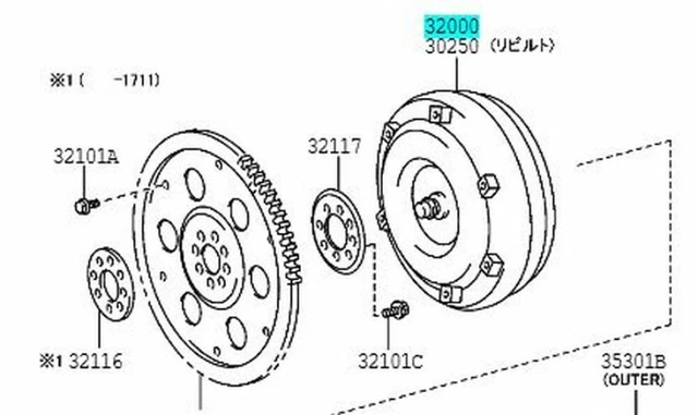 TOYOTA GENUINE 3200035150 Converter Assy, Torque 32000-35150 EUR 1.530 ...