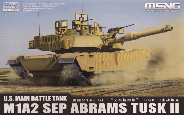 MODELL PANZER TANK 1:72 MENG M1A2 SEP ABRAMS TUSK II KEIN TAMIYA REVELL ...
