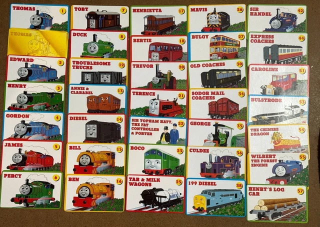 LOT OF 35 1998 ERTL Thomas The Tank Engine Series 1 Trading Cards ft ...