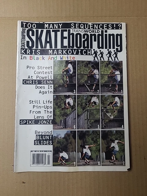 TRANSWORLD SKATEBOARDING MAGAZINE July 1992 - Chris Markovich Spuike ...