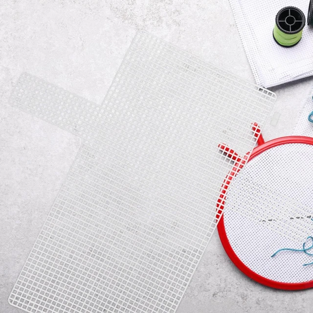 MESH CANVAS FOR Embroidery Plastic Bag Sewing Craft Diy Material $20.41 ...