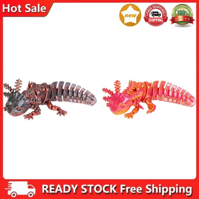 3D PRINTED AXOLOTL Toy Articulated Mechanical Axolotl Figurine Gifts ...