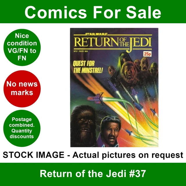 RETURN OF THE Jedi #37 comic - VG/FN clean 29 Feb 1984 - Marvel UK EUR ...