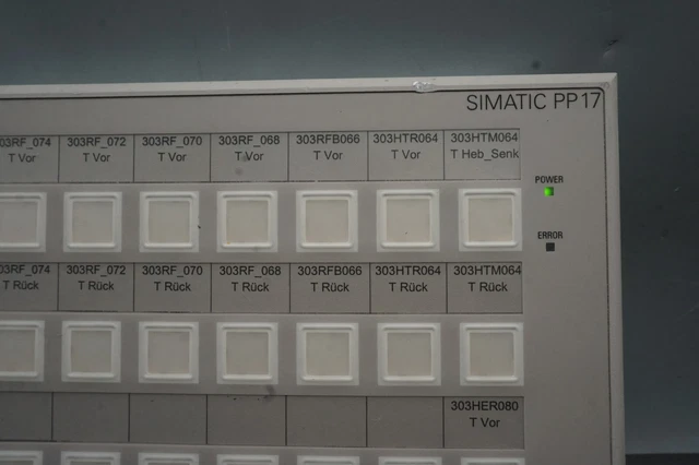 SIEMENS SIMATIC PP17 Push Button Panel PP17-II 6AV3688-3ED13-0AX0 L ...