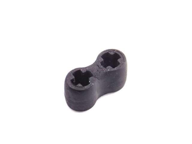 6 LEGO TECHNIC Black Flexible Rubber Axle Connector with '+' Holes ...