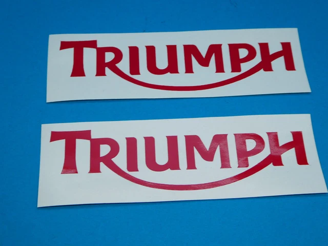 TRIUMPH LETTERING LOGO sticker decal 33mm x 120mm red new £5.08 ...
