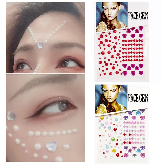 ACRYLIQUE COEUR DE Pêche Strass Corps Art Maquillage Tatouage ...