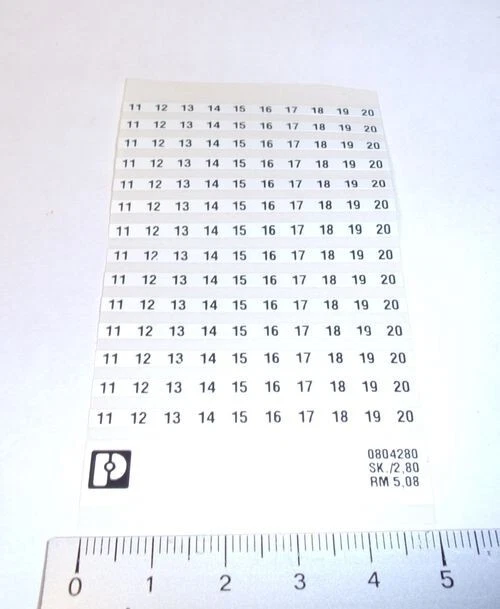 SK 5,08/2,8:FORTL.ZAHLEN - Carte de repérage numérotation 1 à 10 et 11 ...