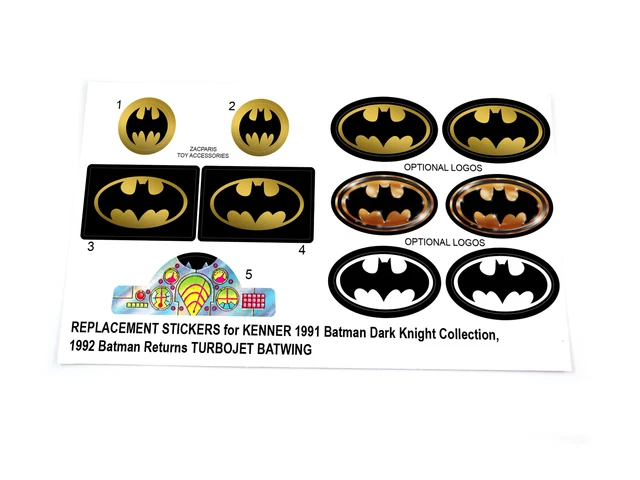 CUSTOM STICKERS FOR Batman Dark Knight Collection TURBOJET BATWING ...
