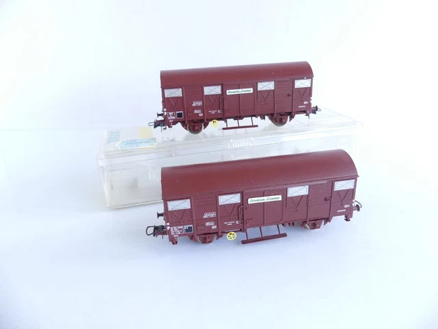 ROCO HO 2 Wagons Couverts A Essieux Sncf Provence Express 3 Rails EUR ...