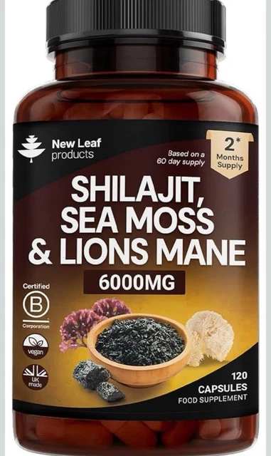 HIMALAYAN SHILAJIT 6000MG Caps 100% Pure Extract 60% Fulvic Acid Best ...