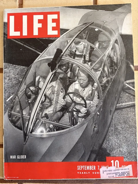 LIFE MAGAZINE SEPTEMBER 7, 1942 War Glider WWII 10 1/2 x 14 £7.26 ...