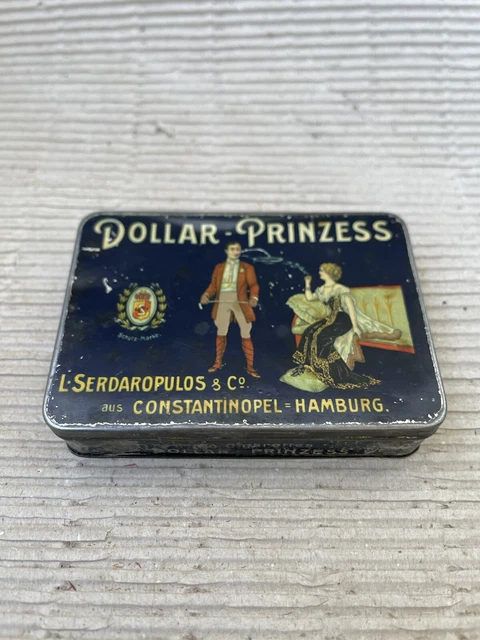 ALTE 100ER BLECHDOSE Zigarettendose Dollar Prinzess um 1910 Hamburg EUR ...