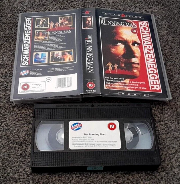 THE RUNNING MAN Arnold Schwarzenegger Jesse Ventura Jim Brown Pal Vhs ...