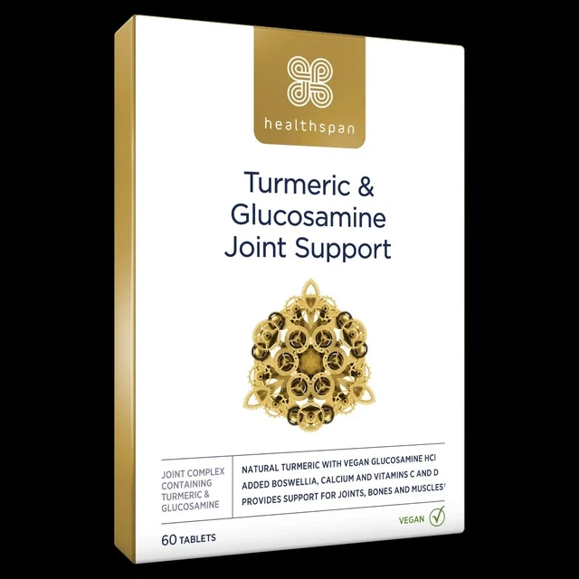 HEALTHSPAN TURMERIC & Glucosamine Joint Support |60 Tablets| Joint ...
