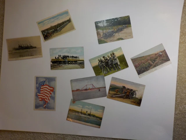 10 WWI POSTCARDS Military Collection World War One Post Cards WW1 WW I ...