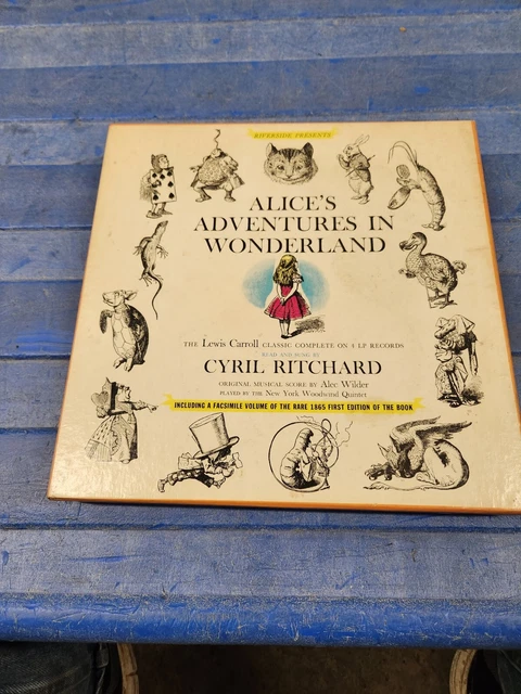 ALICE'S ADVENTURES IN WONDERLAND Lewis Carroll Book & 4 LP Cyril ...