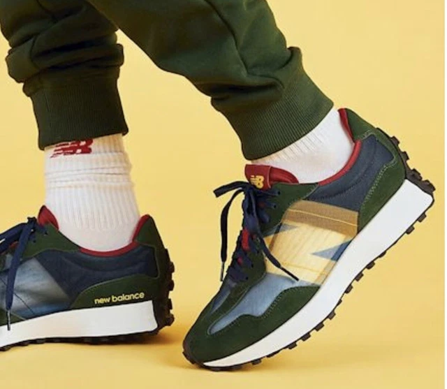 NEW BALANCE 327 - ASOS - Dark Green Suede Navy Blue Red Yellow UK Size ...