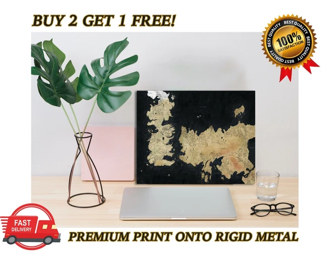 GAME OF THRONES Map of Westeros & Map Marker Magnet Set MiP £9.72 ...