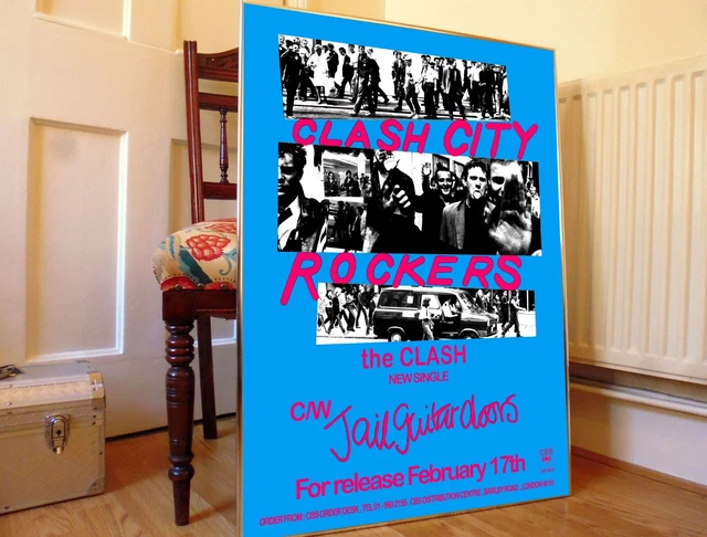 THE CLASH CLASH City Rockers Promo Poster, White Riot, Sandinista, £40. ...