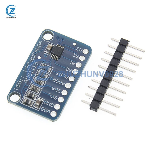 16 BIT I2C ADS1115 Module ADC 4 channel with Pro Gain Amplifier RPi for ...