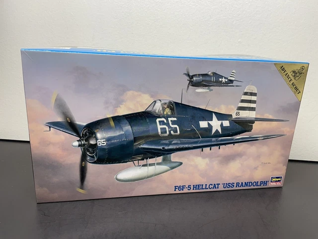 HASEGAWA F6F-5 HELLCAT 'Uss Randolph" 1:48 Scale Model # 09289 No ...
