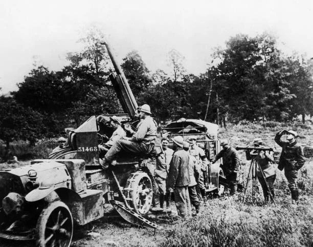 FRENCH ANTI-AIRCRAFT BATTERY Of The First World War 1914 Old Photo EUR ...