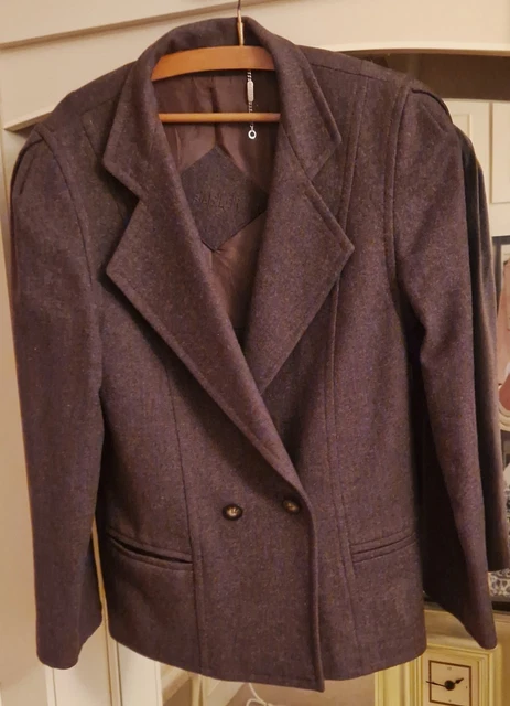 BASLER WOOL BROWN Double-Breasted Lined Jacket £26.68 - PicClick UK