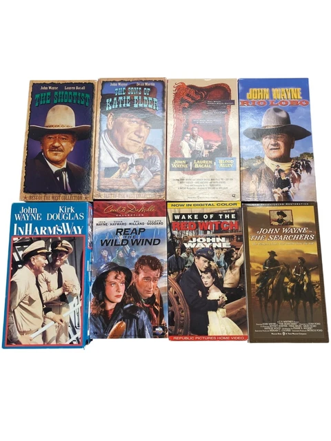 JOHN WAYNE VHS Movie Collection 8 Tapes Classic Westerns Best Of The ...