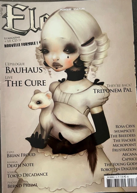 ELEGY MAGAZINE #53, Bauhaus, The Cure, Treponem Pal, The Breeders ...