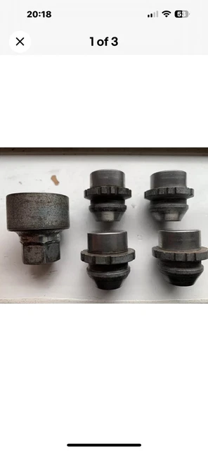 GENUINE FORD ALLOY Wheel Locking Wheel Nuts & Key, Focus, Fiesta, & c ...