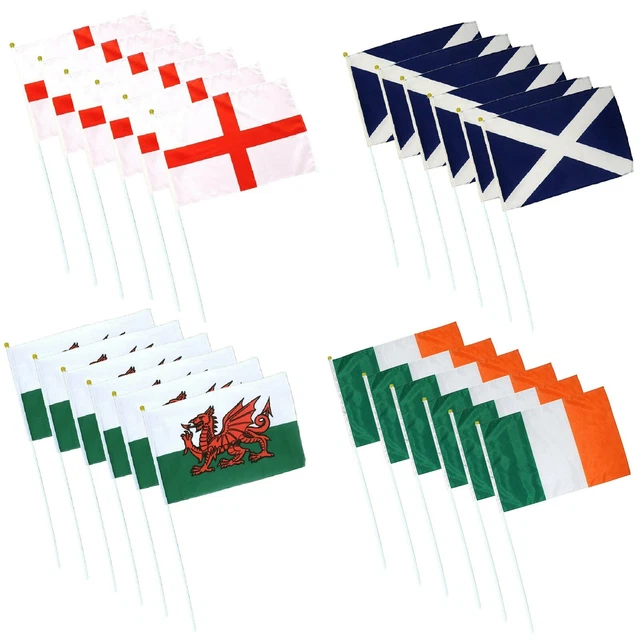 HOME NATIONS INTERNATIONAL Hand Waving Flags - England, Scotland ...