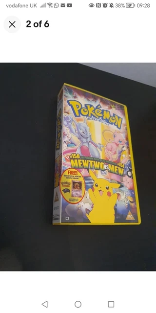 POKEMON THE FIRST Movie VHS Sealed with Black Star Promo Mewtwo Card £ ...