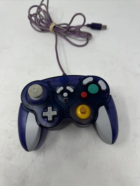 HIP GEAR DARK Purple Wired Controller Joystick For Nintendo Gamecube ...