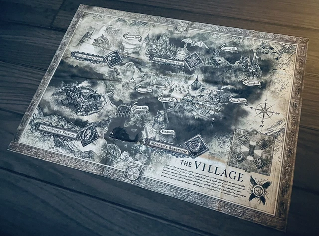CAPCOM RESIDENT EVIL 8 Village Collector's Edition mappa in tessuto ...