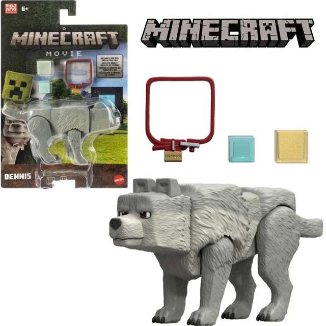 MINECRAFT MOVIE DENNIS the Wolf Action Figure - Brand New £22.97 ...