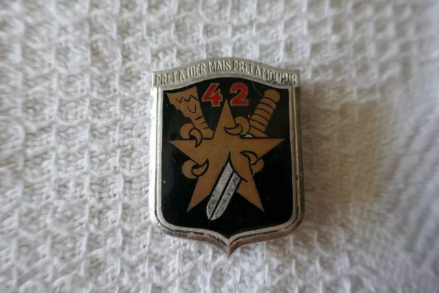 INSIGNE COMMANDO 42 en Indochine "PRÊT A TUER MAIS PRÊT A MOURIR" EUR ...