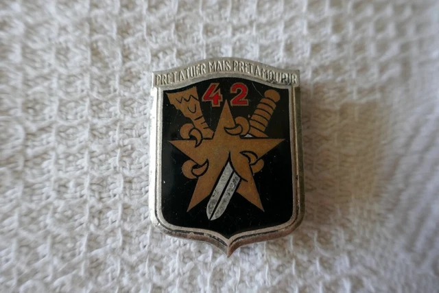 INSIGNE COMMANDO 42 en Indochine "PRÊT A TUER MAIS PRÊT A MOURIR" EUR ...