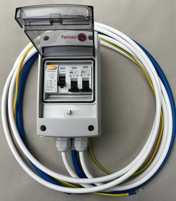 PREWIRED MAINS CONSUMER Unit Fuse Box Camper Van 230V Double Pole RCD ...